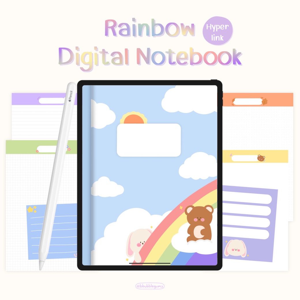BBUBBLEGUMZ | DIGITAL NOTEBOOK (Rainbow) | Fahfahsworld