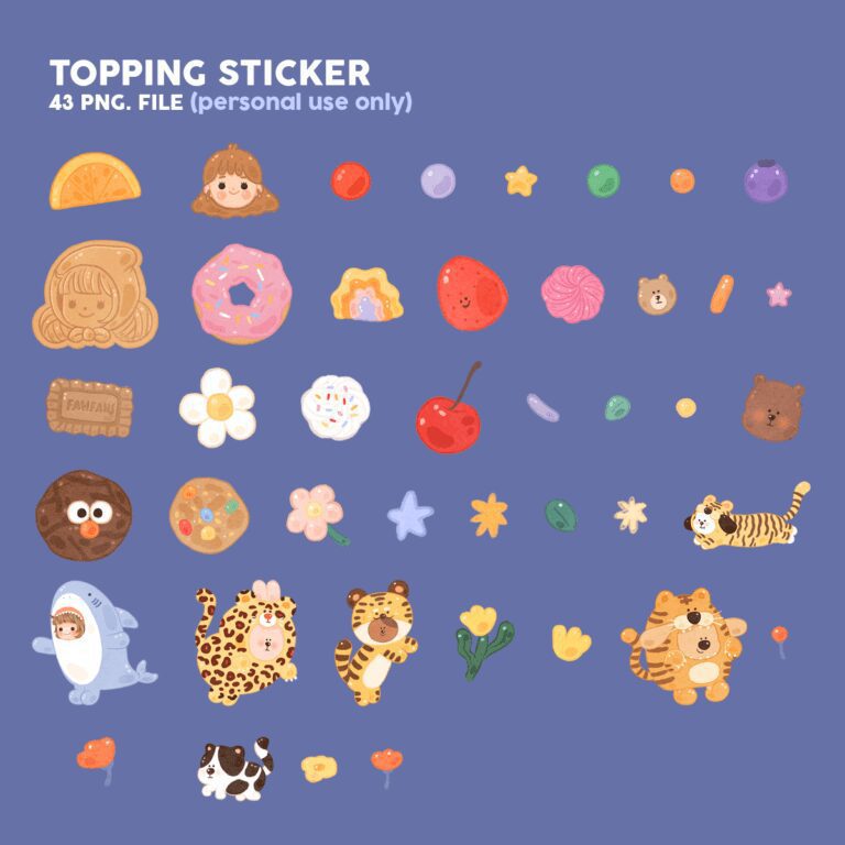 FAHFAHS | DIGITAL STICKER (Topping) | Fahfahsworld