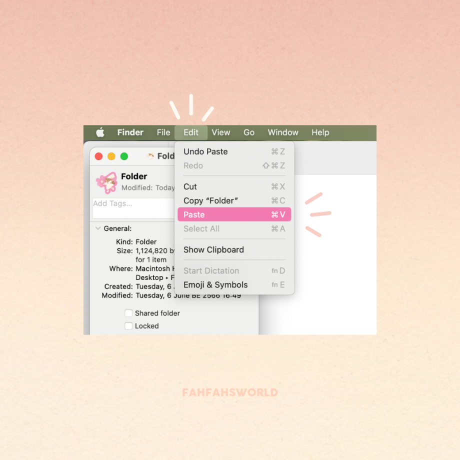วิธีเปลี่ยน Icon Folder Mac | Fahfahsworld