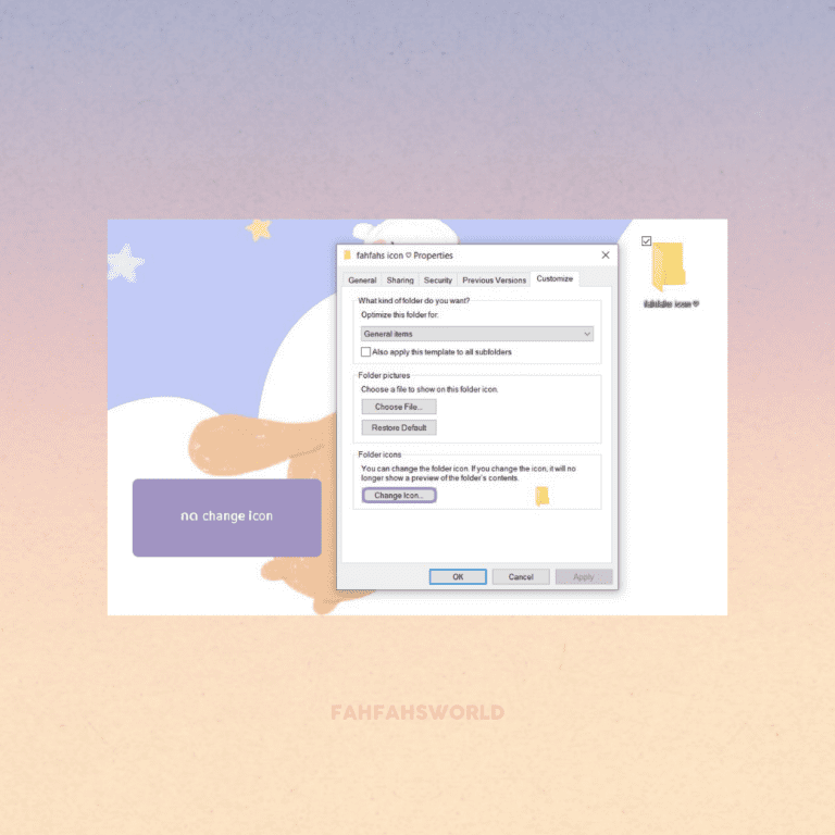 วิธีเปลี่ยน Icon Folder Windows 10 | FAHFAHSWORLD