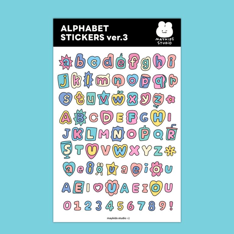 MAYKIDS STUDIO | DIGITAL STICKER (Alphabet Sticker Set) | Fahfahsworld