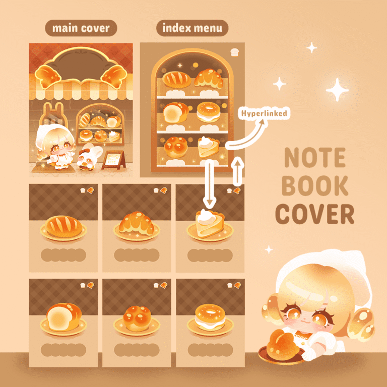 ABLYLAND | DIGITAL NOTEBOOK (bunny bakery) | Fahfahsworld